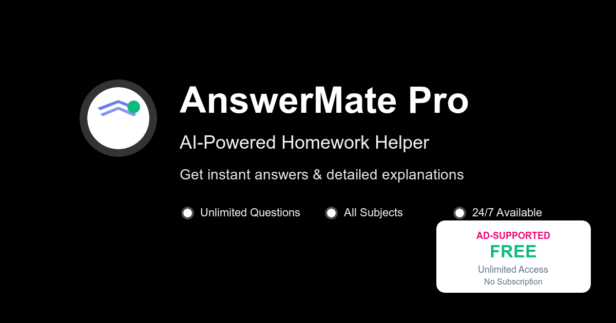 AnswerMate Pro - AI Homework Helper & Study Assistant | Get Instant Answers